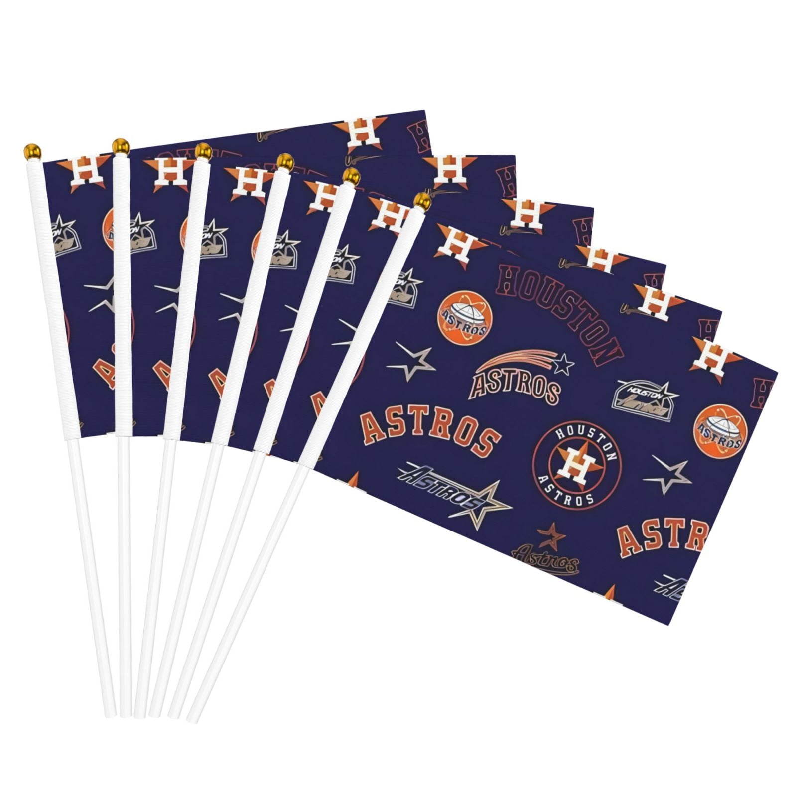 Astros Baseball Team Double Sided Hand Waving Flag(Pack of 6 or 10 ...