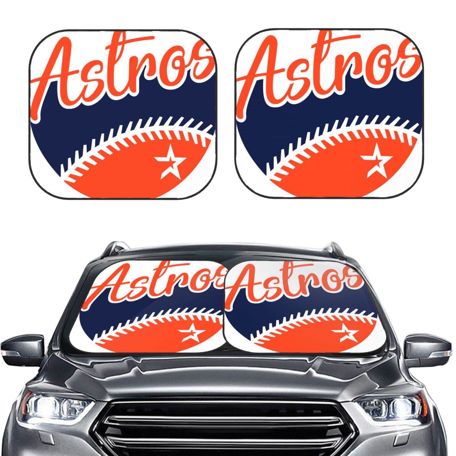 Astros Car Windshield Sun Shade Foldable Front Windshield Shade for Sun ...