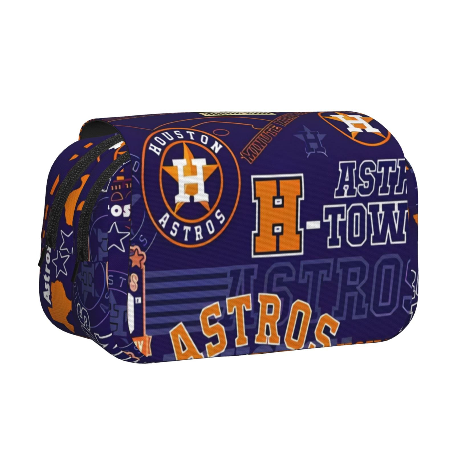 Astros Double Clamshell Pen Case Holder Bulk Soft Box Large Storage ...