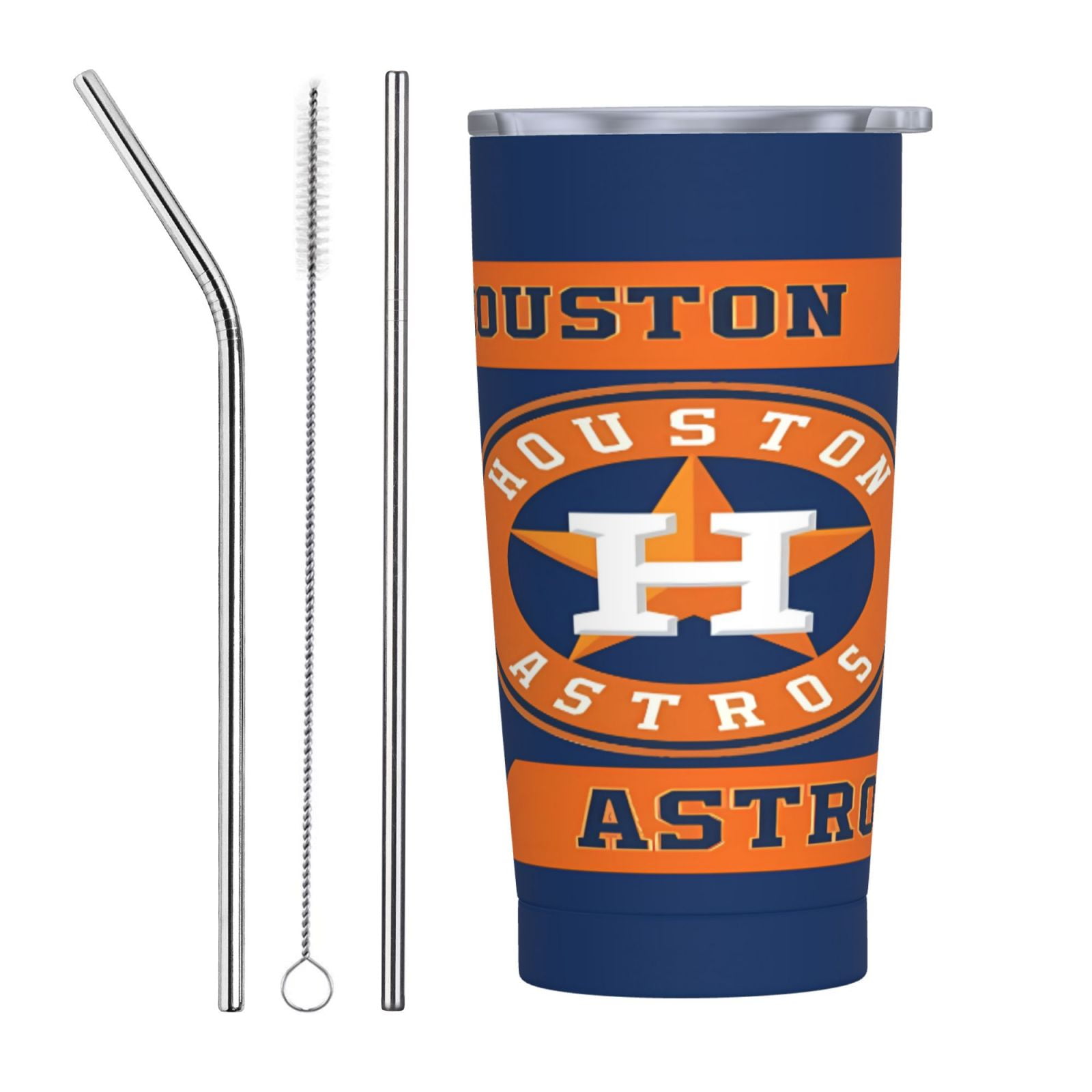 Astros Football Team Theme 20 oz Car Straw Cup, Travel Coffee Cup, 20 ...
