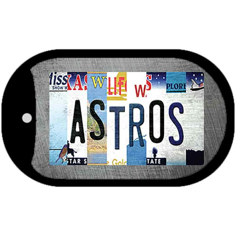 Astros Strip Art Novelty Metal Dog Tag Necklace DT-13194 2" x 1" Dog ...