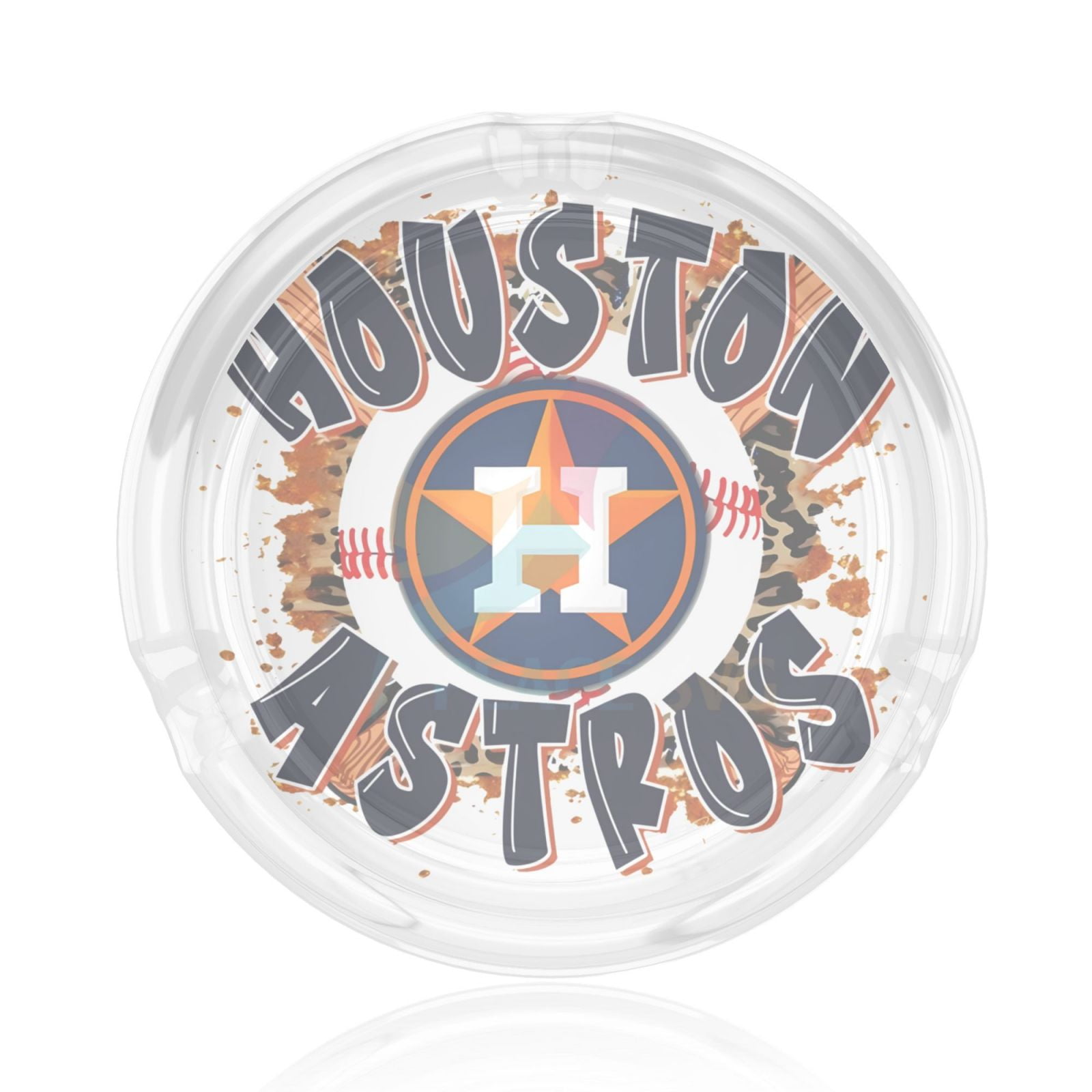 Astros Team Round Glass Ashtray, Customized With Baseball Theme ...