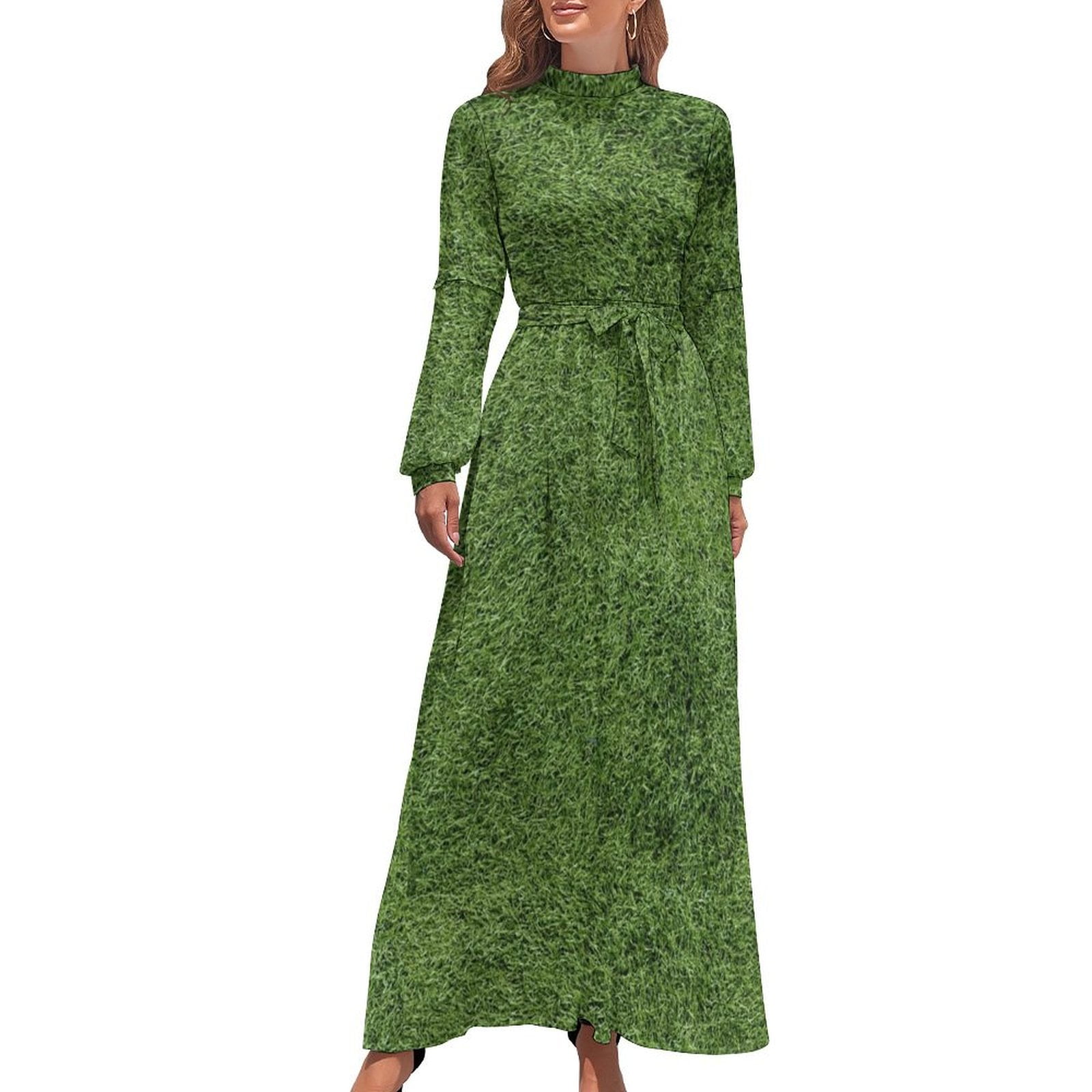 Astroturf Lush Green Turf Grass Athletic Field Texture Long Dress ...