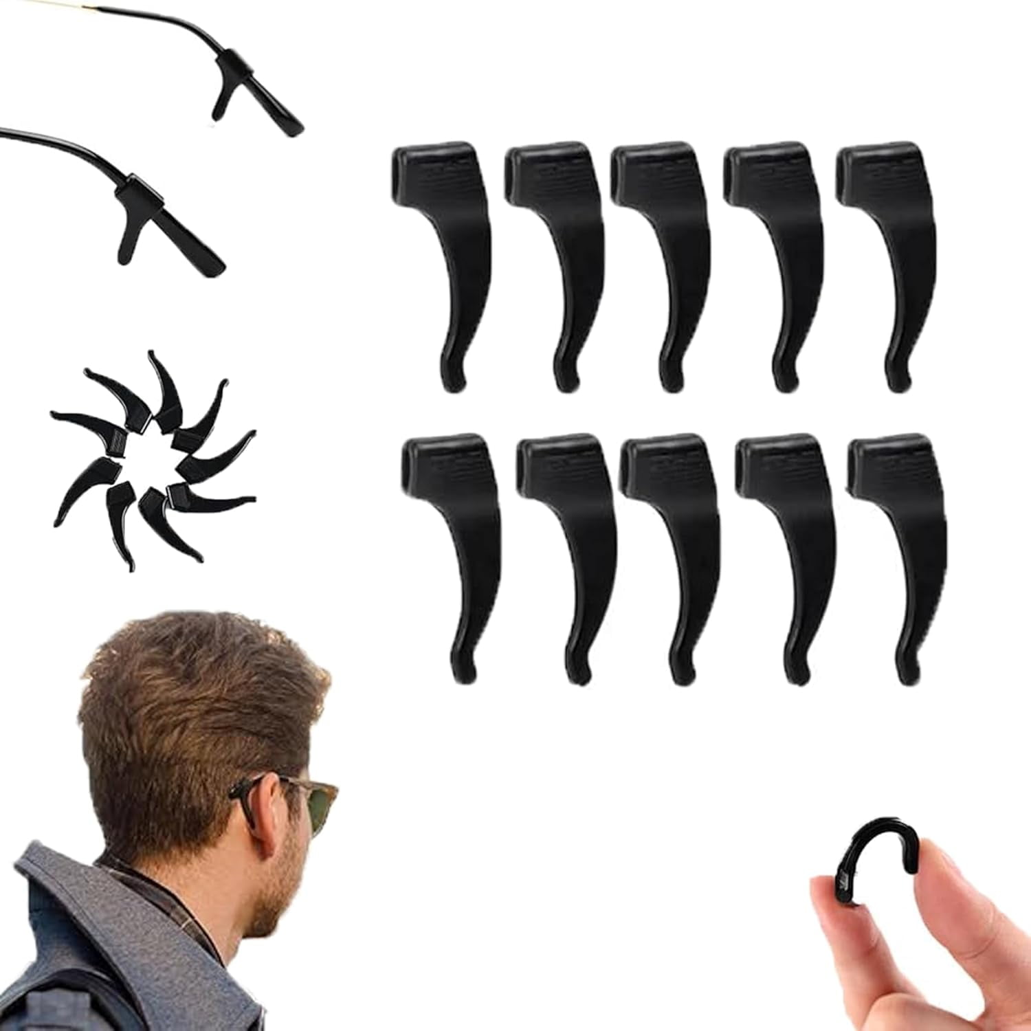 Astrovia Glasses Grips,Eyeglass Ear Grips Non Slip,Silicone Anchor ...