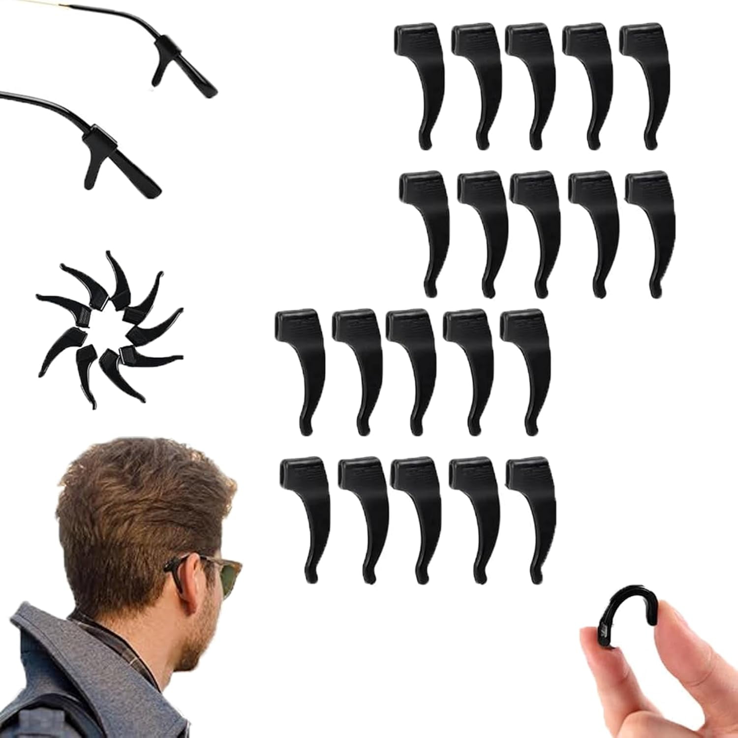 Astrovia Glasses Grips,Eyeglass Ear Grips Non Slip,Silicone Anchor ...