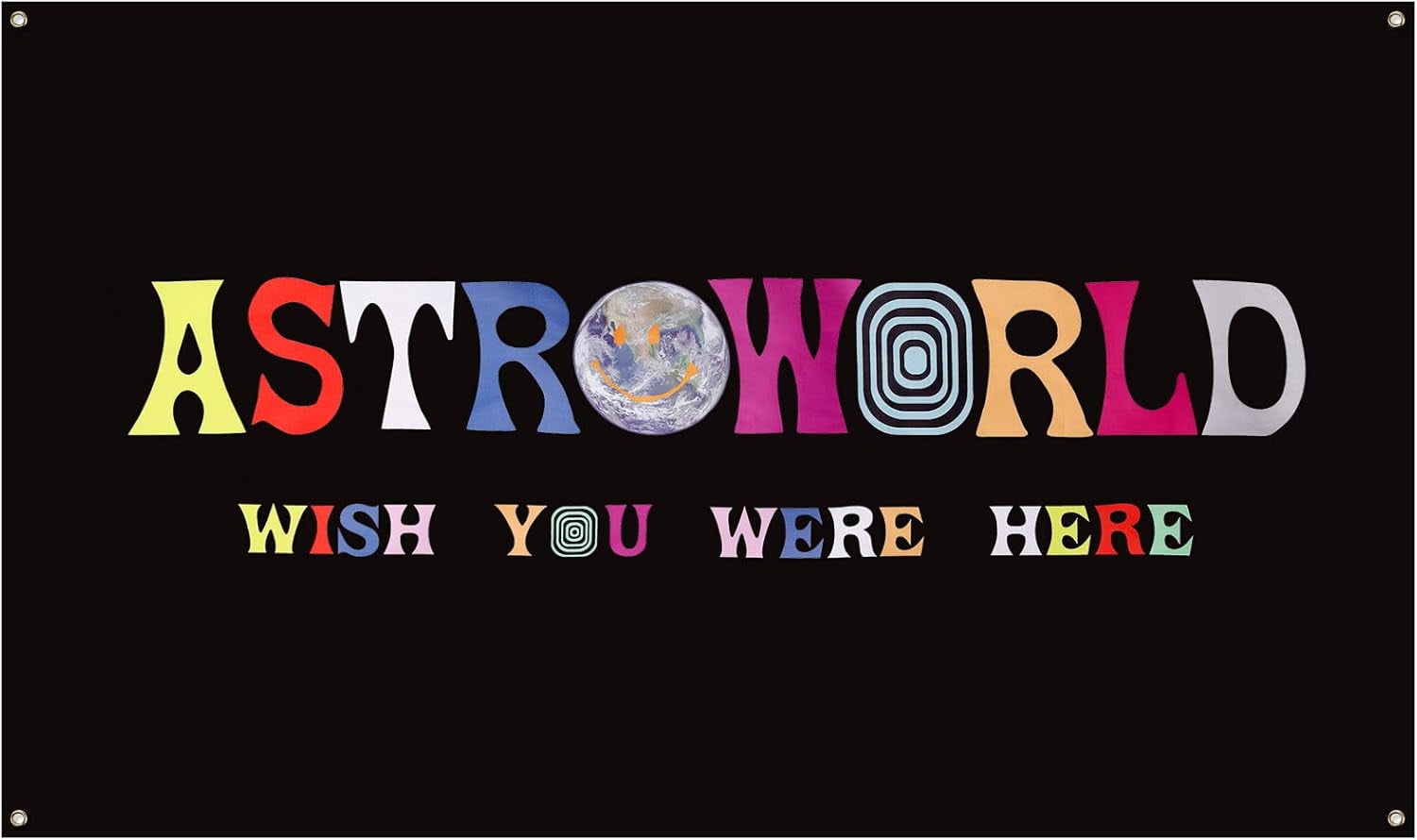 Astroworld Flag Black, 3x5 Feet Flag Banner, Man Cave Wall Flag With ...