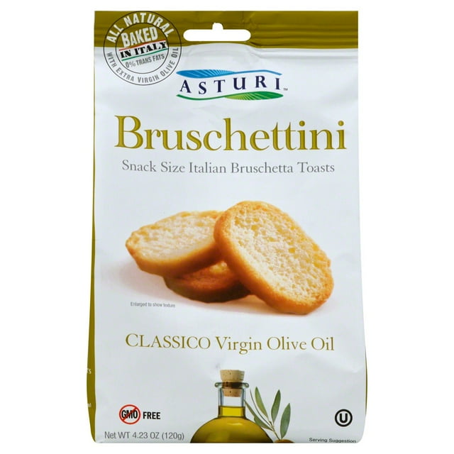 Asturi Bruschettini Classico Virgin Olive Oil Italian Toasts - 4.23 oz ...