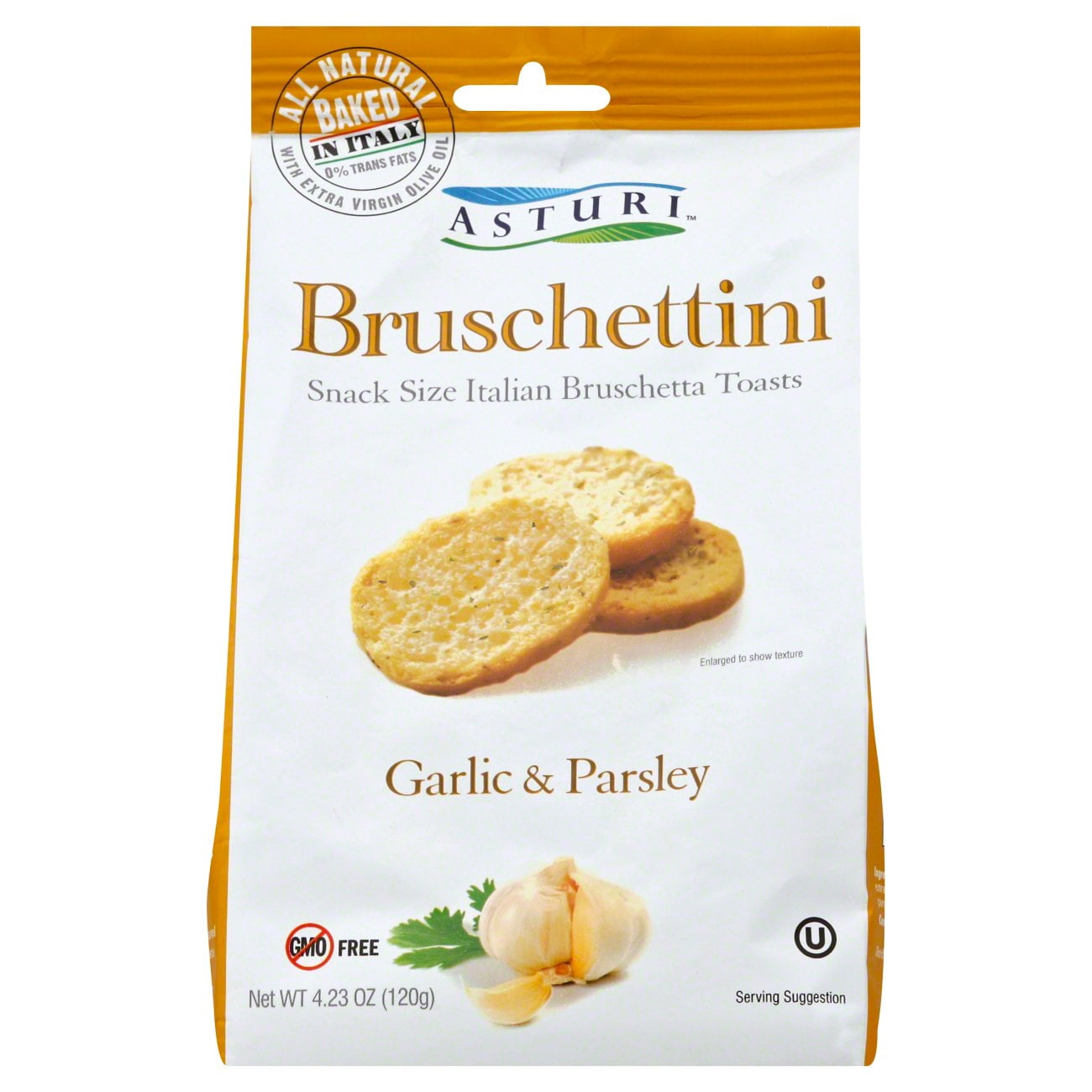 Asturi Bruschettini Garlic Parsley Italian Toasts - 4.23 oz (Packaging ...