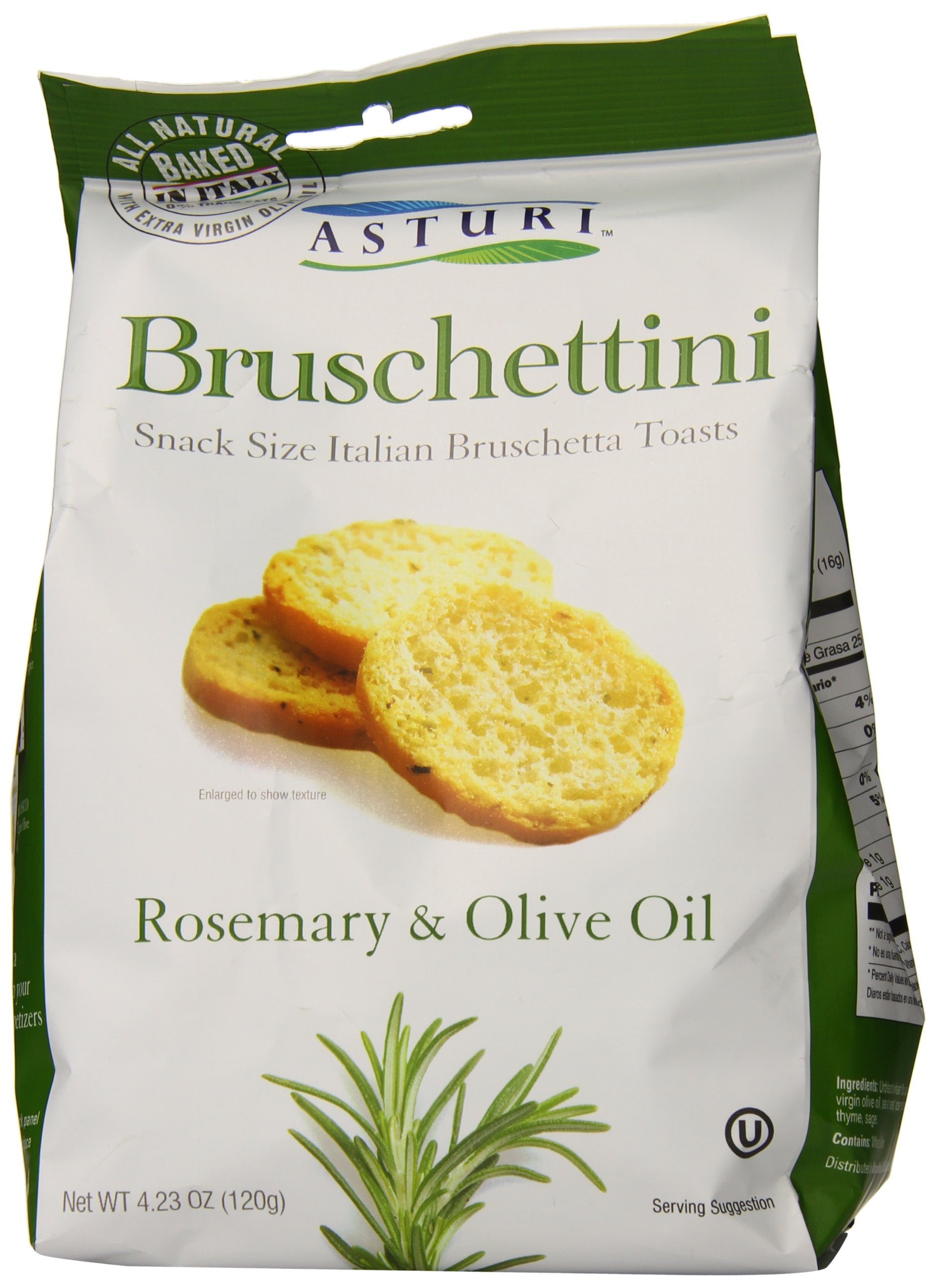 Asturi Bruschettini, Rosemary and YPF5 Olive Oil, 4.23 Ounce - Walmart.com