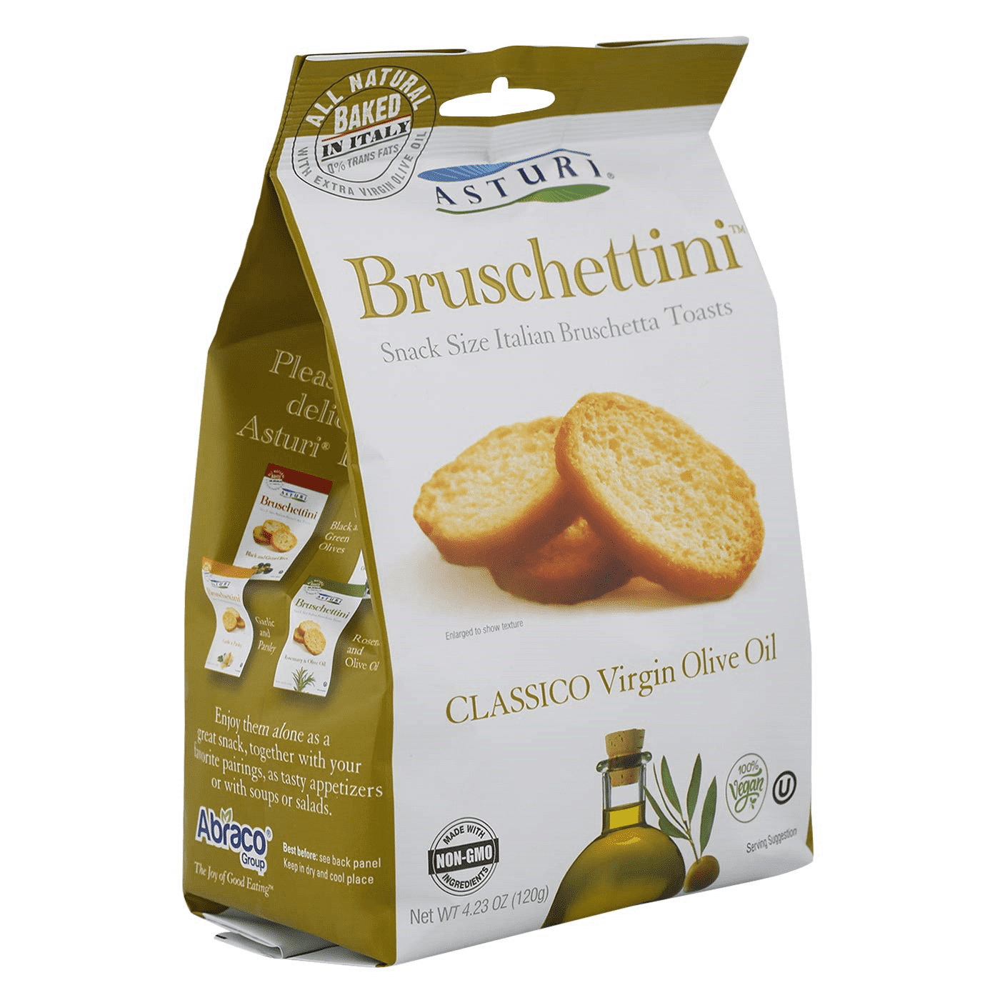 Asturi Classico Virgin Olive Oil Bruschettini Snack Size Italian Toasts ...