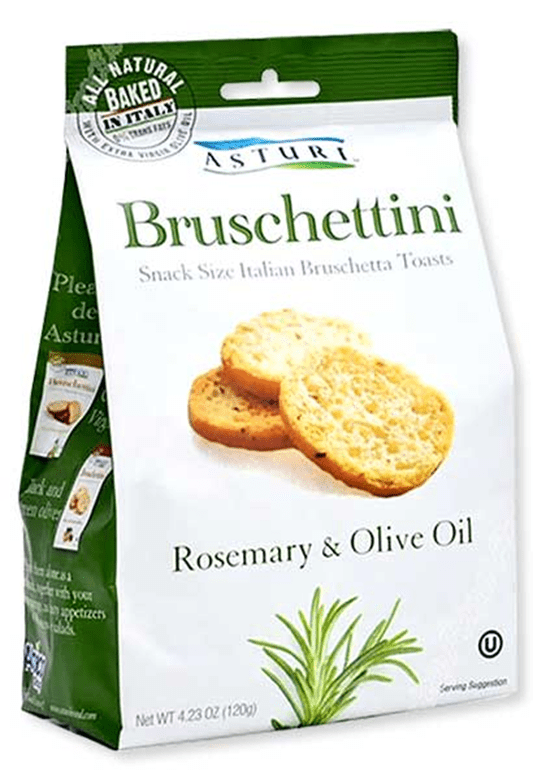 Asturi Rosemary & Olive Oil Bruschettini Snack Size Italian Bruschetta ...
