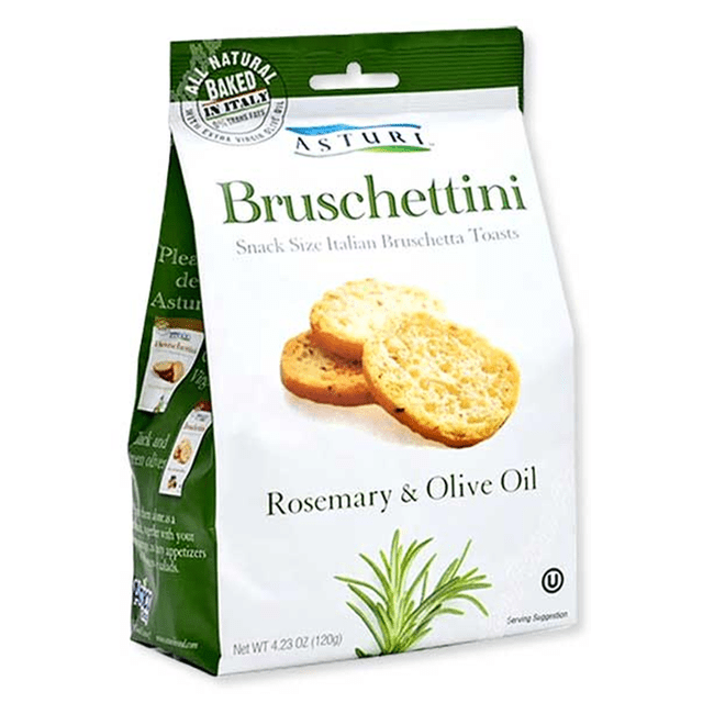 Asturi Rosemary & Olive Oil Bruschettini Snack Size Italian Bruschetta ...