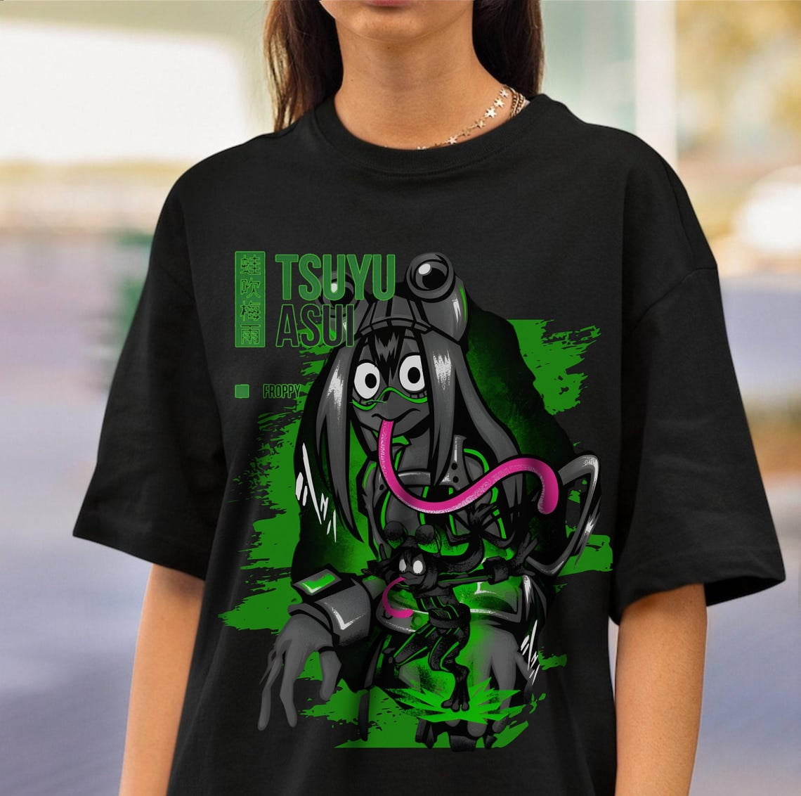 Asui Tsuyu Unisex T-shirt, My Hero Academia Manga Anime Shirt,Navy ...