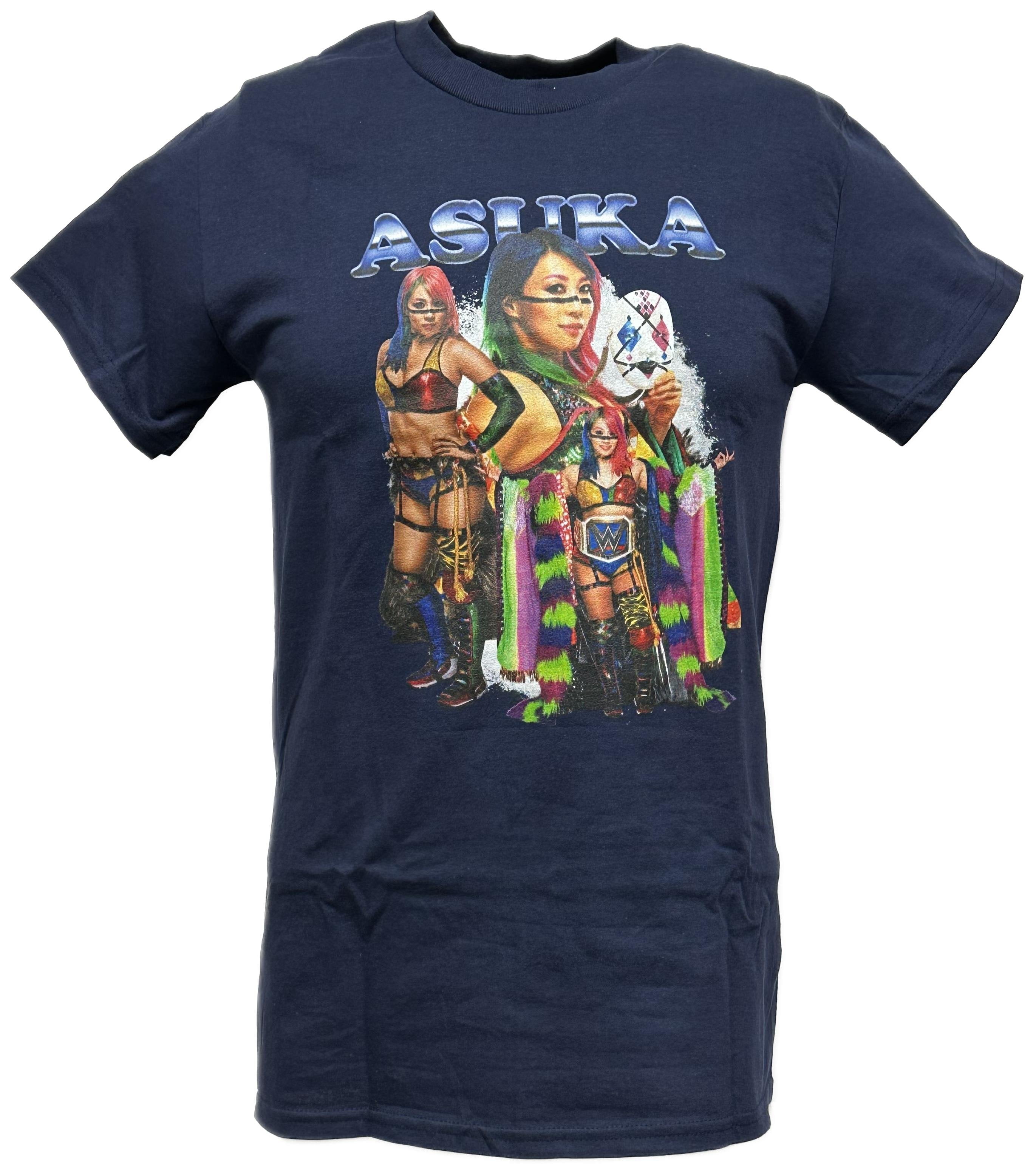 Asuka Three Pose Navy Blue T-shirt WWE - Walmart.com