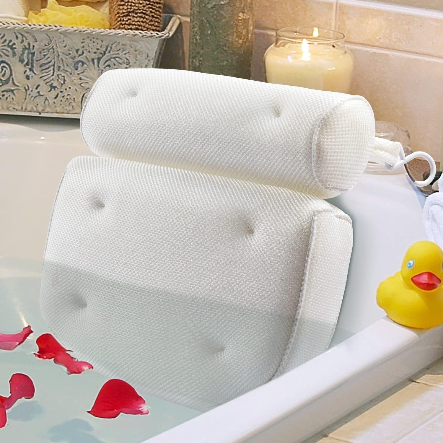 YMWVH Bathtub Pillow, Neck and Shoulder Bath Pillow - Spa Pillows for ...