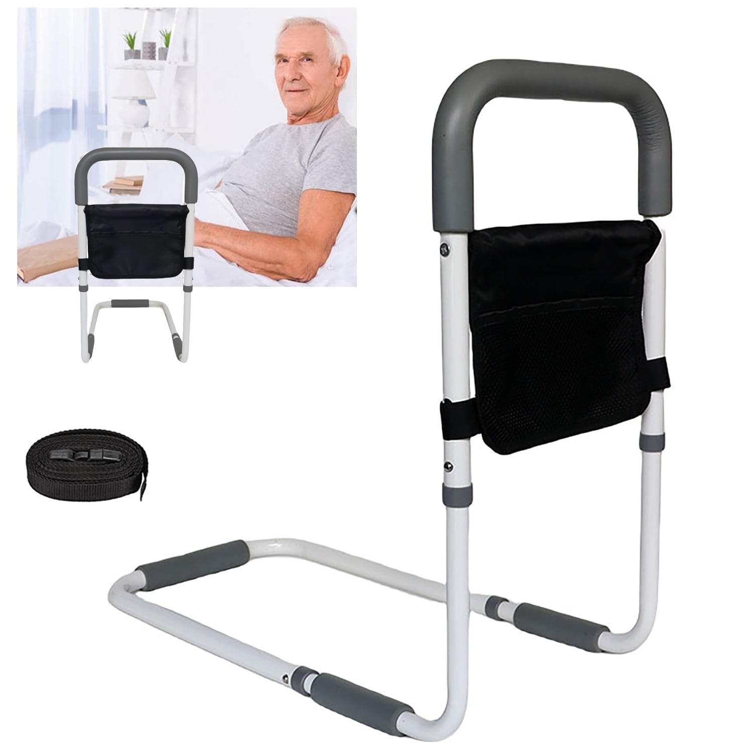 Asunby Bed Rails for Elderly Adults Safety with Adjustable Heights ...