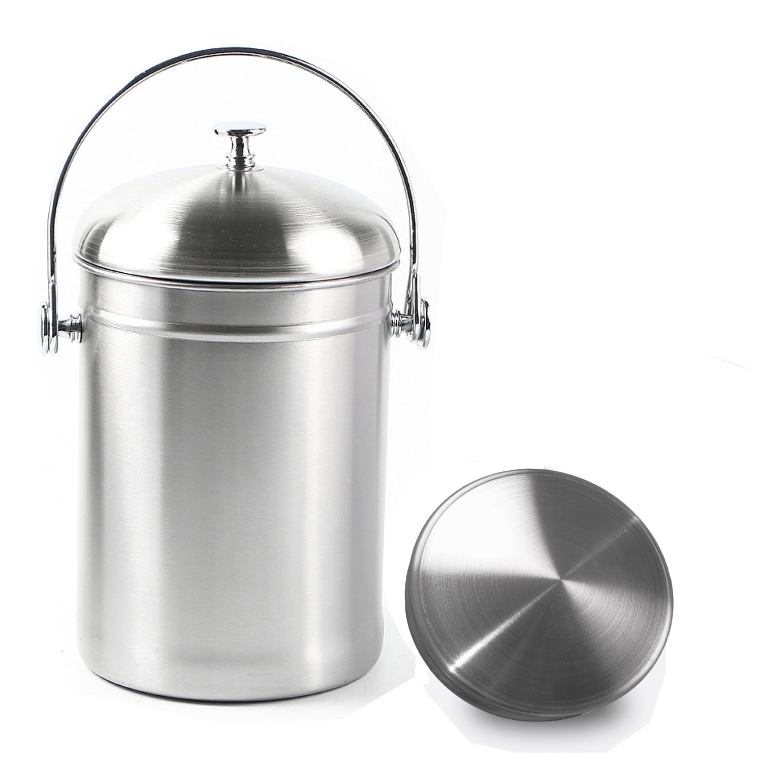 Asunby Compost Bin, Stainless Steel Indoor Compost Bucket for Kitchen ...