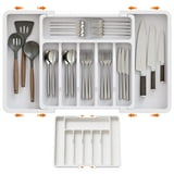 Asunby Kitchen Expandable Utensil Organizer with 8 Compartments ...