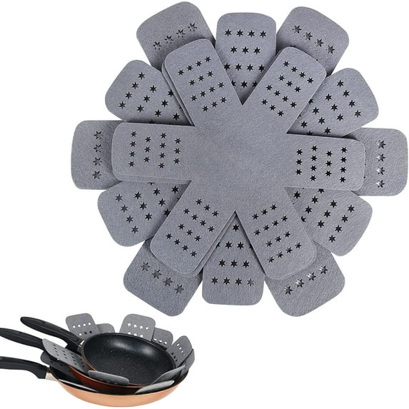 Asunby Larger Thicker Pot & Pan Protectors with Star Design, 3 ...