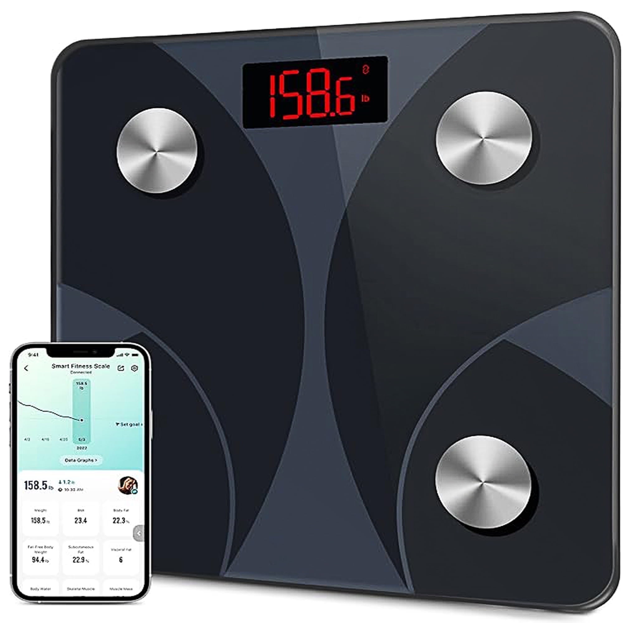 Asunby Smart Bluetooth Body Fat Scale for Home Use - Intelligent ...
