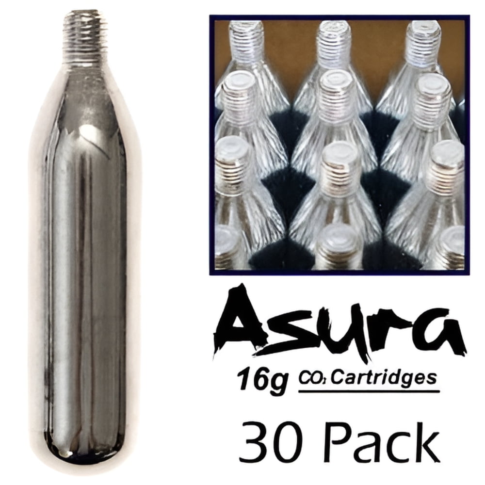 Asura 16 Gram CO2 Threaded Cartridges 30 Count - Walmart.com