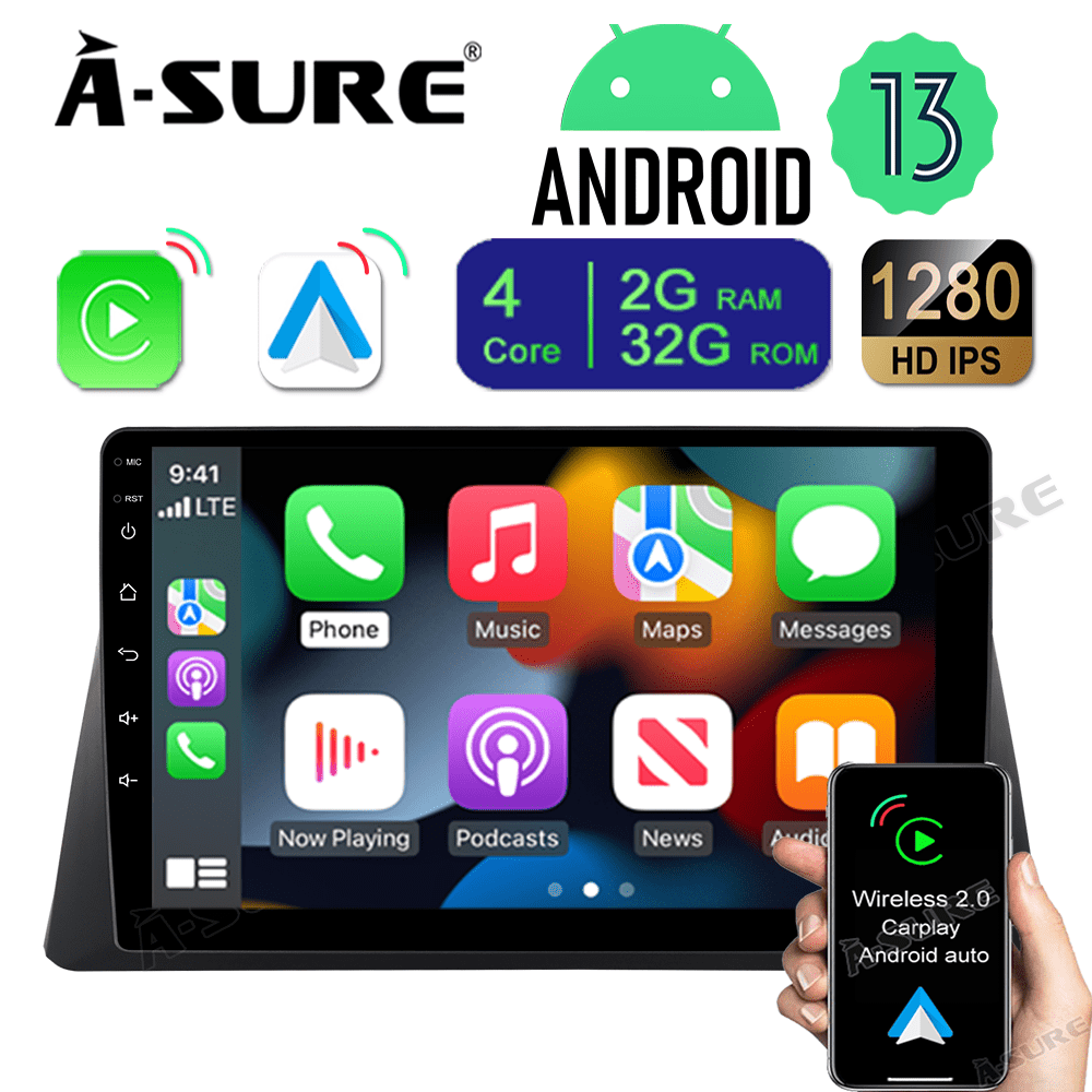 Asure 10.1" 2+32G Car Stereos For Honda Accord VIII High-end (2008-2012) with Android Auto and ...