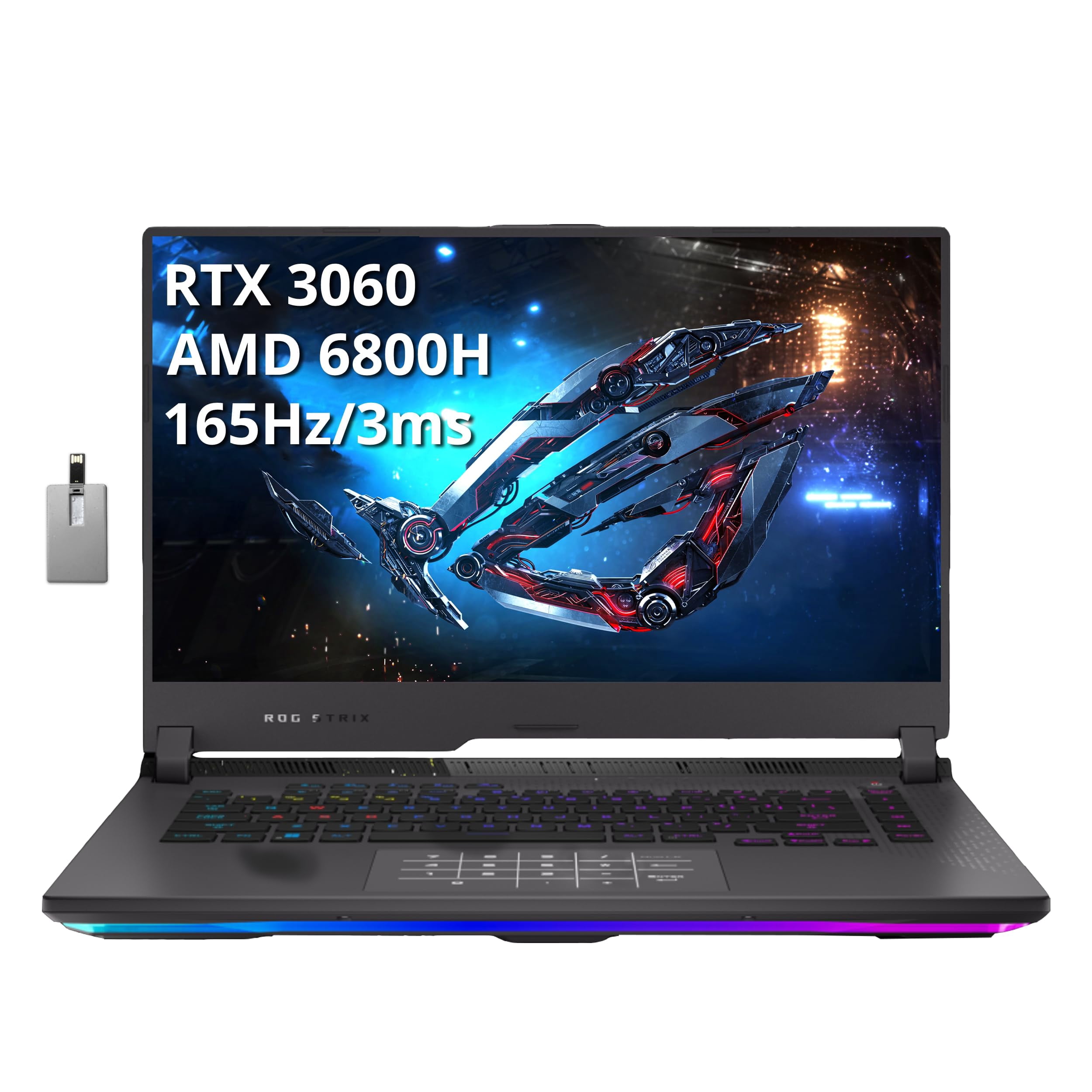 Asus 2022 ROG Strix G15 15.6'' FHD 144Hz Gaming Laptop, AMD Ryzen 7 ...