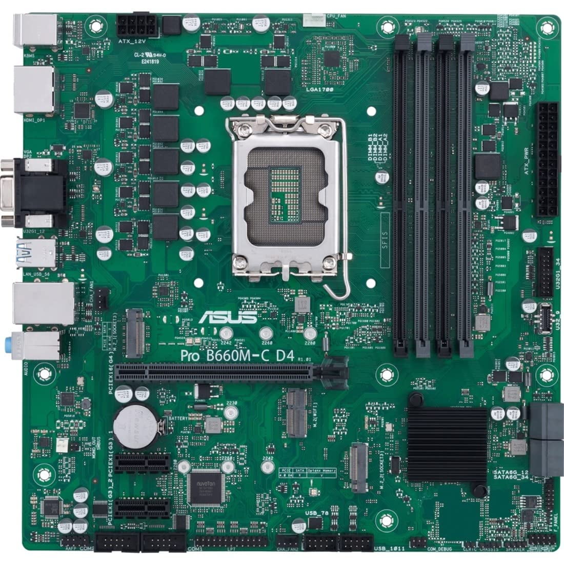 Asus B660M-CD4-CSM-SI Desktop Motherboard - Intel B660 Chipset - Socket ...
