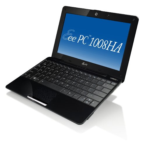 Asus Eee PC Seashell 1008HA-MU17-BK 10.1-Inch Black Netbook - 6 Hours of Battery Life (Windows 7 ...