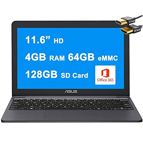 Asus Flagship VivoBook E12 Thin and Light Laptop 11.6” HD Display Intel ...