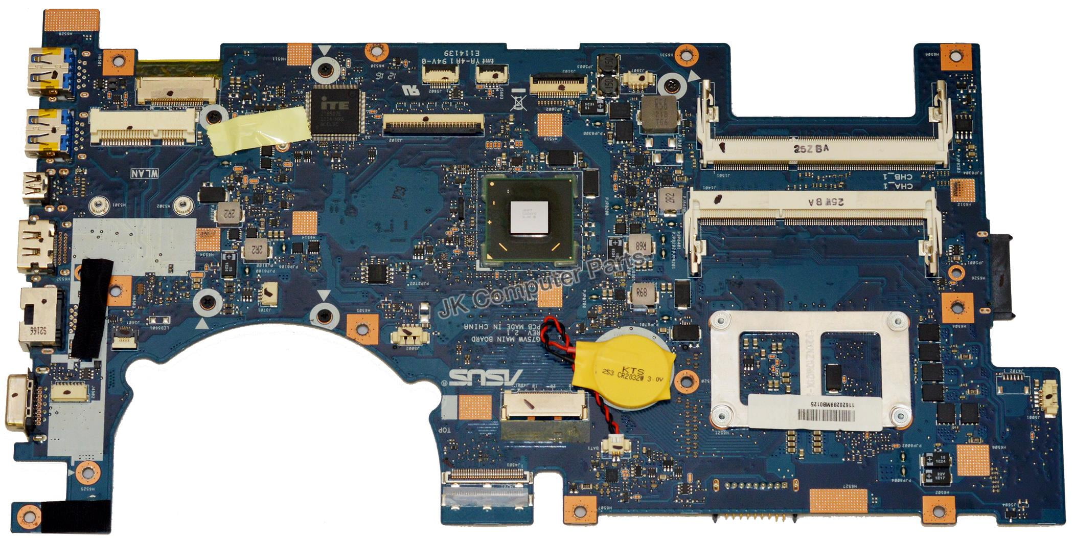 Asus G75VW 2D Intel laptop Motherboard s989 60-N2VMB1601-B06 - Walmart.com
