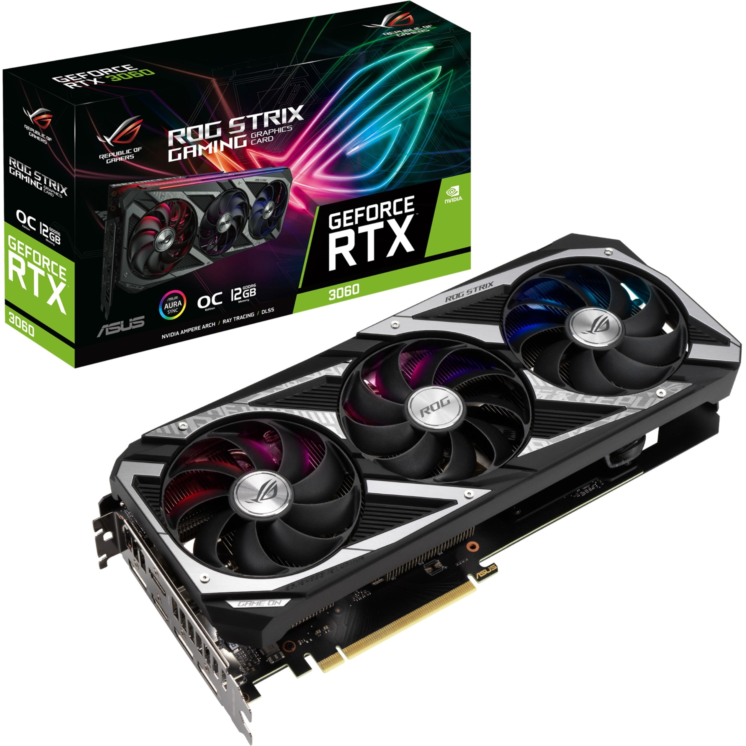 Asus ROG NVIDIA GeForce RTX 3060 Graphic Card - 12 MB GDDR6 - Walmart.com