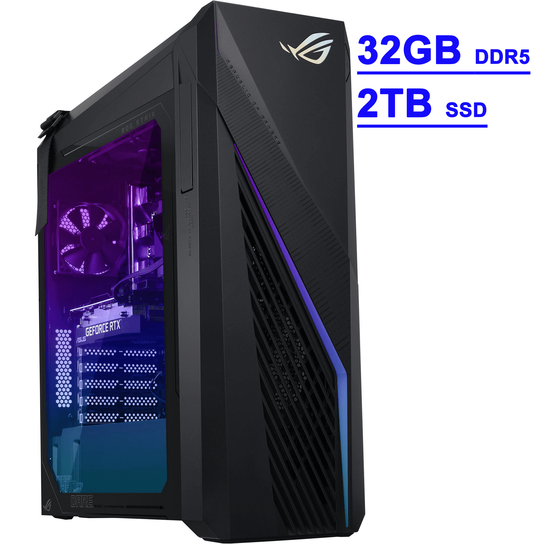 Asus ROG Strix G16CHR Premium Gaming Desktop Intel 20-core i7-14700F 32GB DDR5 2TB SSD Geforce ...