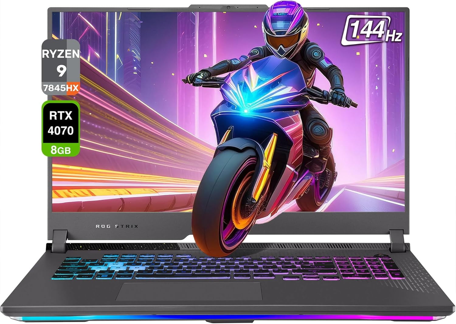 Asus Rog Strix Gaming Laptop, AMD Ryzen 9 7845HX, 16 GB DDR5 RAM, 2 TB PCIe SSD, 17" FHD ...