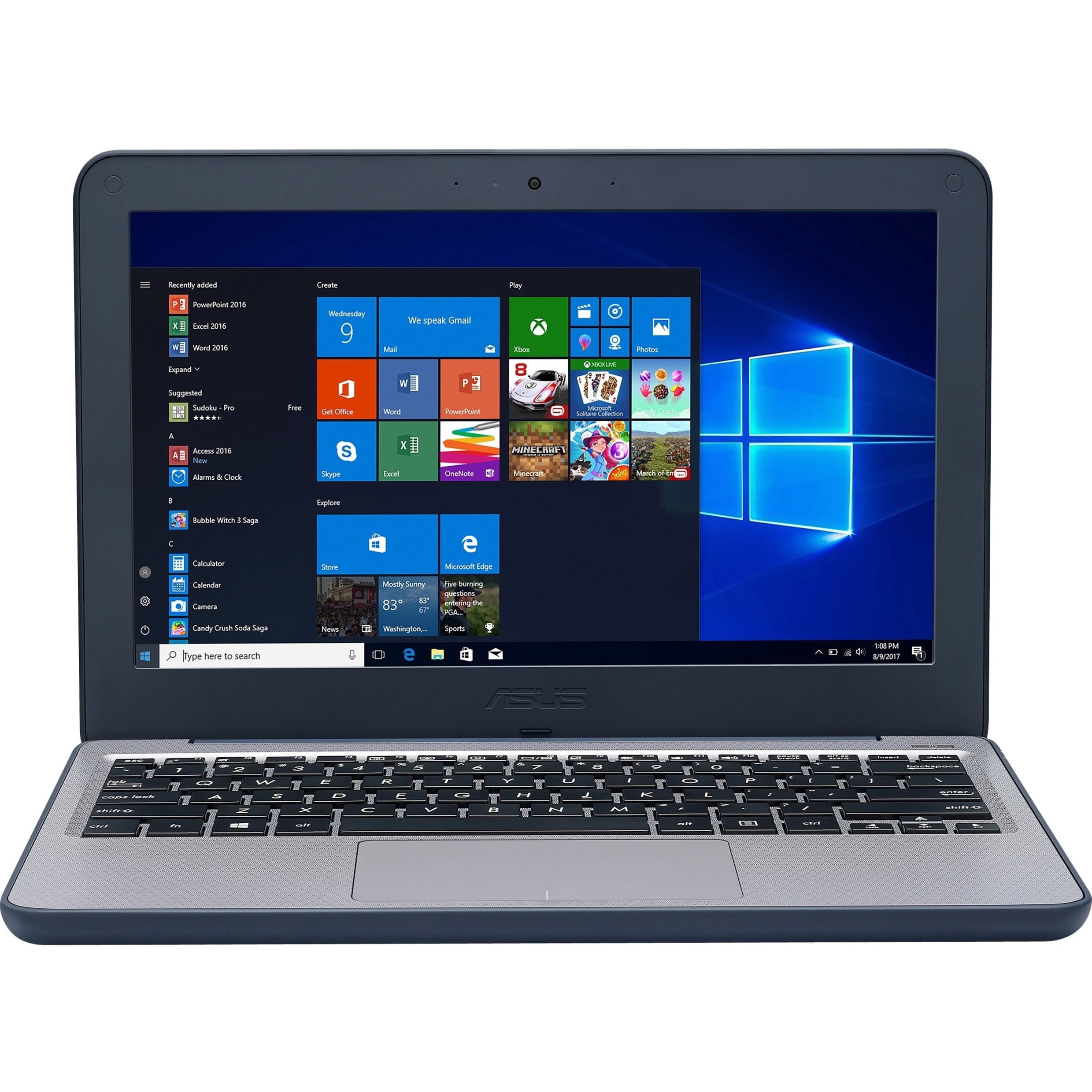 Asus VivoBook 11.6" Netbook, Intel Celeron N3350, 4GB RAM, 64GB SSD ...