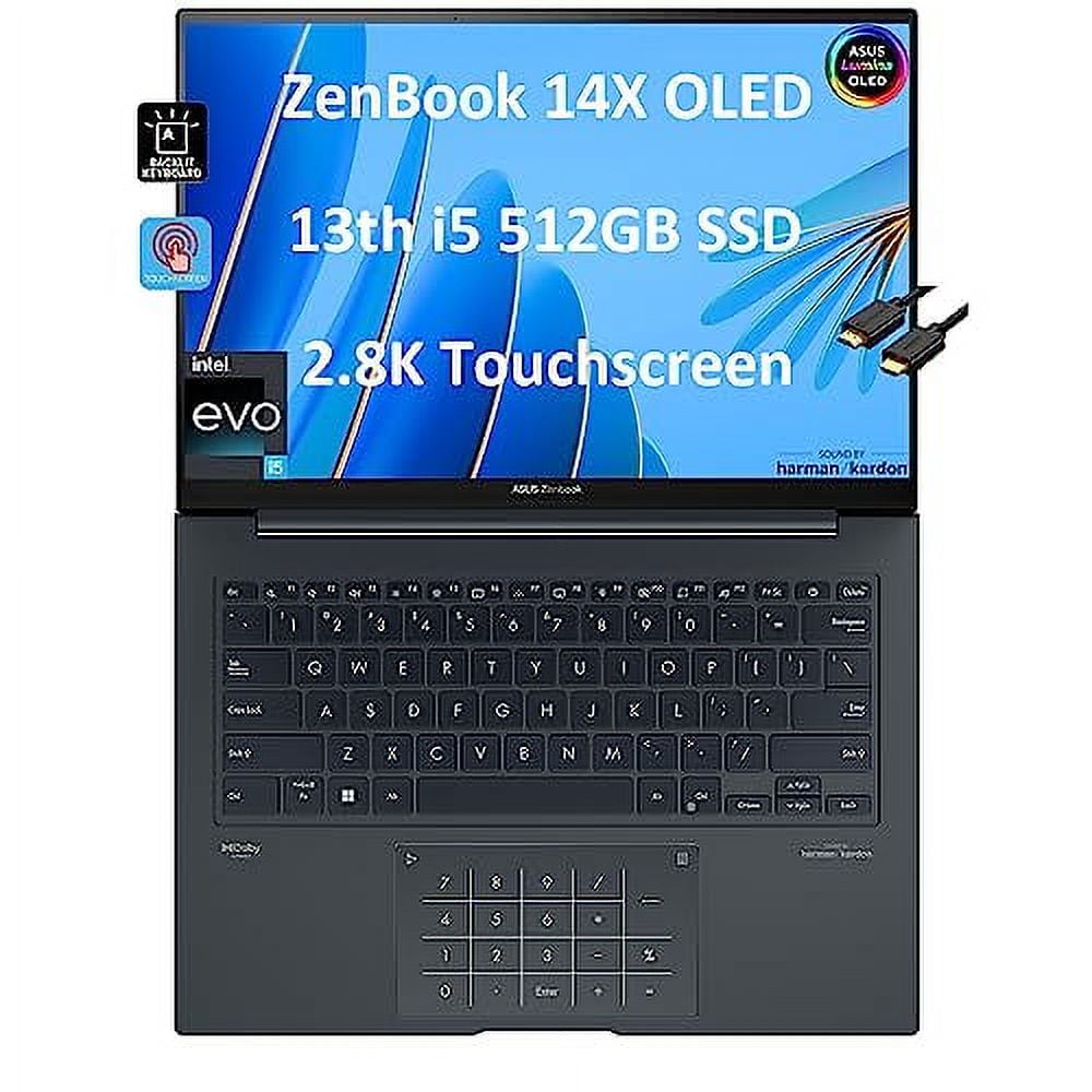 Asus ZenBook 14X OLED 14.5in QHD+ Touchscreen Laptop, Intel 13th Gen i5 ...