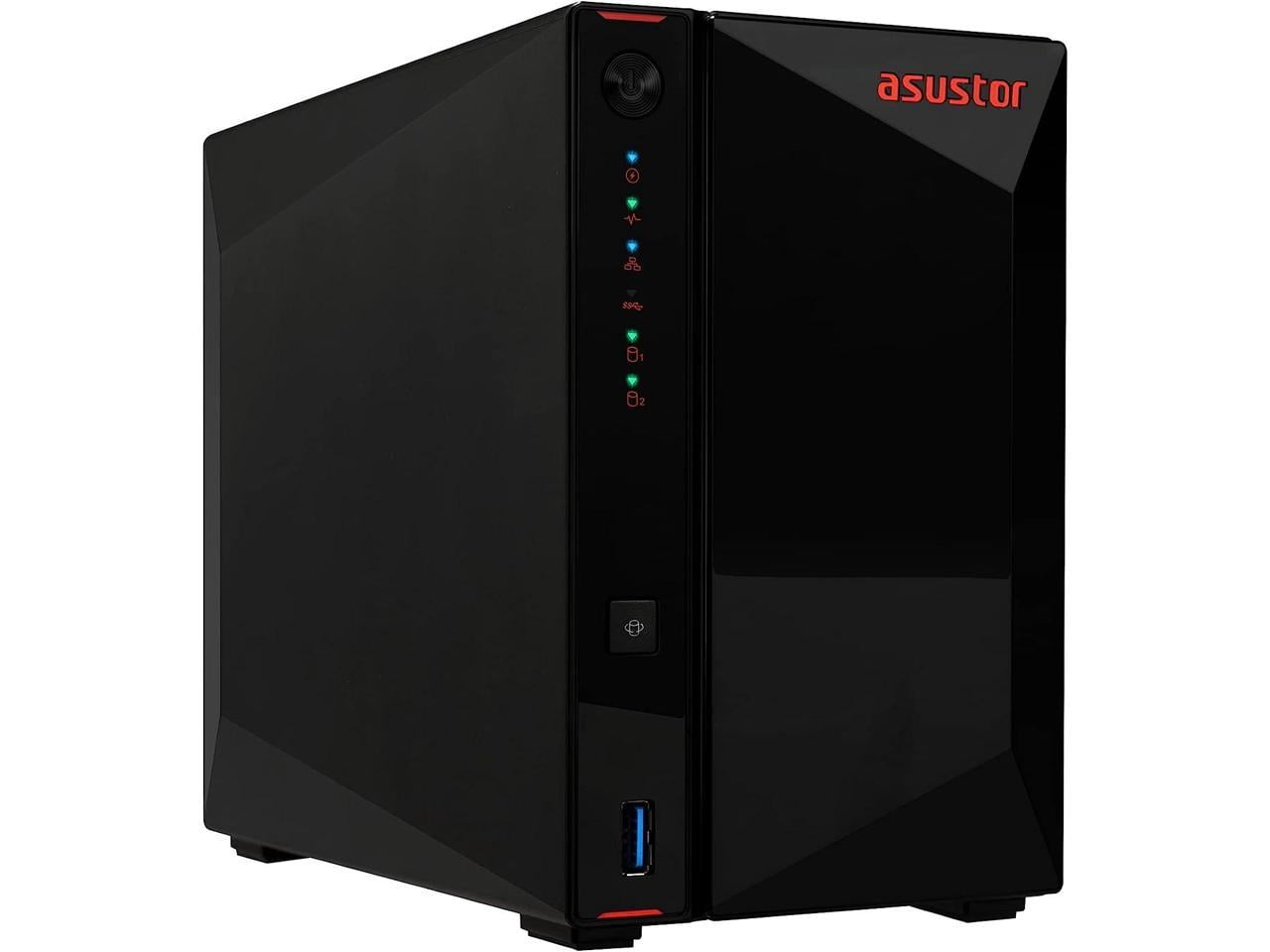Asustor 2 Bay NAS Storage AS5402T, Quad-Core 2.0GHz, 4xM.2 NVMe SSD ...