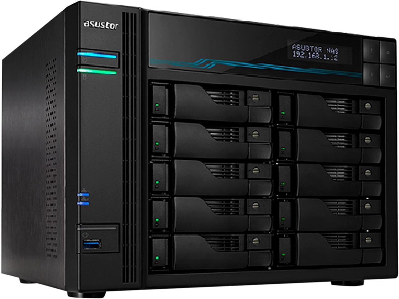 Asustor 10 Bay NAS Lockerstor 10 | AS6510T | Quad-Core CPU, Dual 10GbE ...