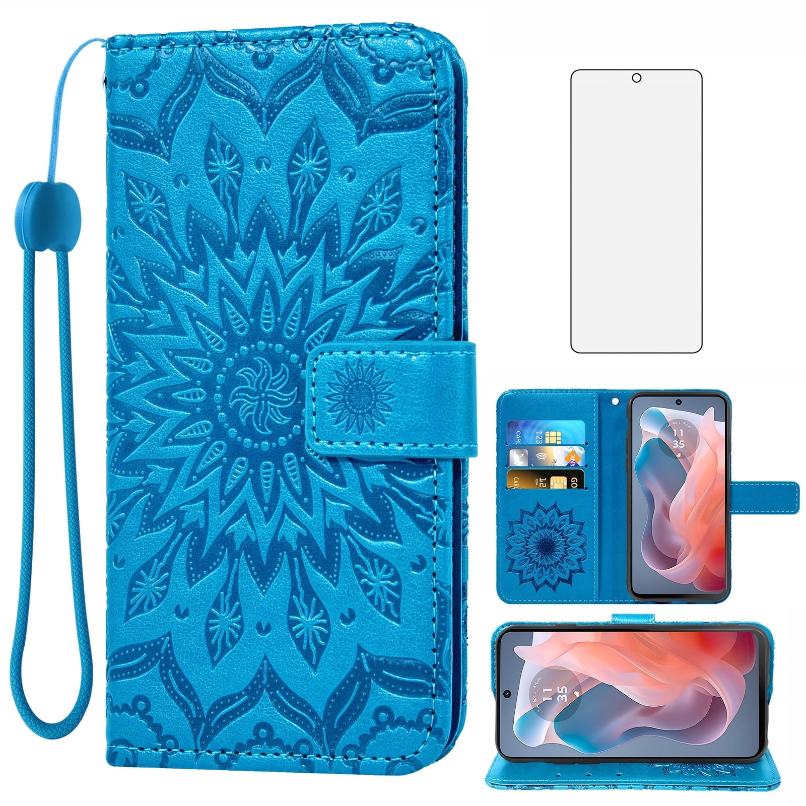 Asuwish Compatible with Motorola Moto G Play 2024 4G Wallet Case ...