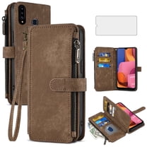 Asuwish Kickstand Hard Shell Wallet Cell Phone Case with Tempered Glass ...