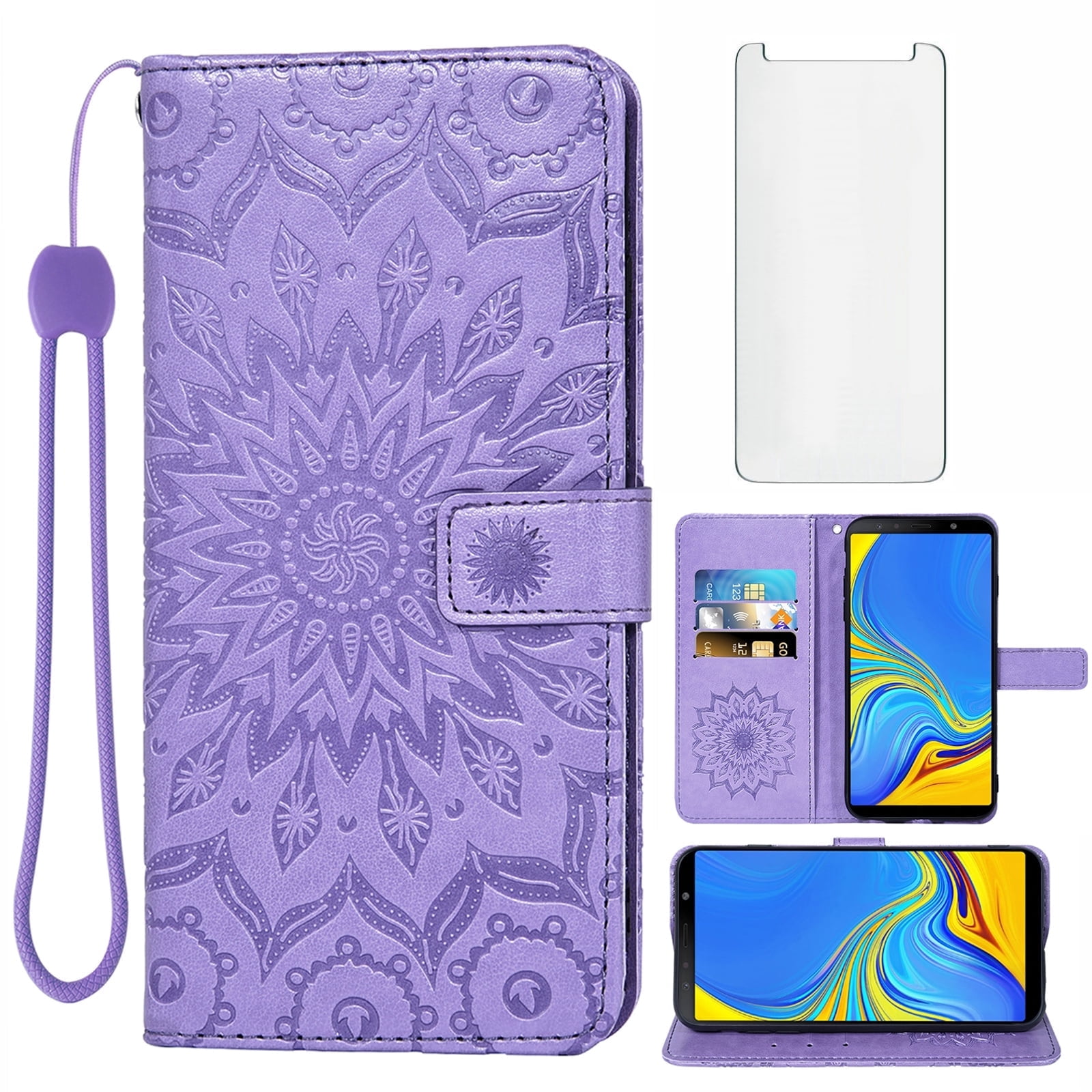 Asuwish Compatible with Samsung Galaxy A7 2018 Wallet Phone Case and ...