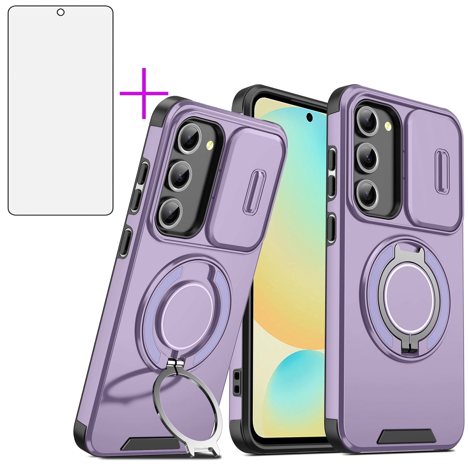 Asuwish Compatible with Samsung Galaxy S22 5G Phone Case Slide Camera ...