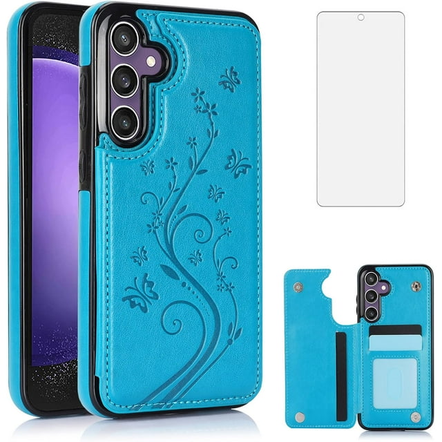 Asuwish Compatible with Samsung Galaxy S24 Ultra 5G Wallet Phone Case ...