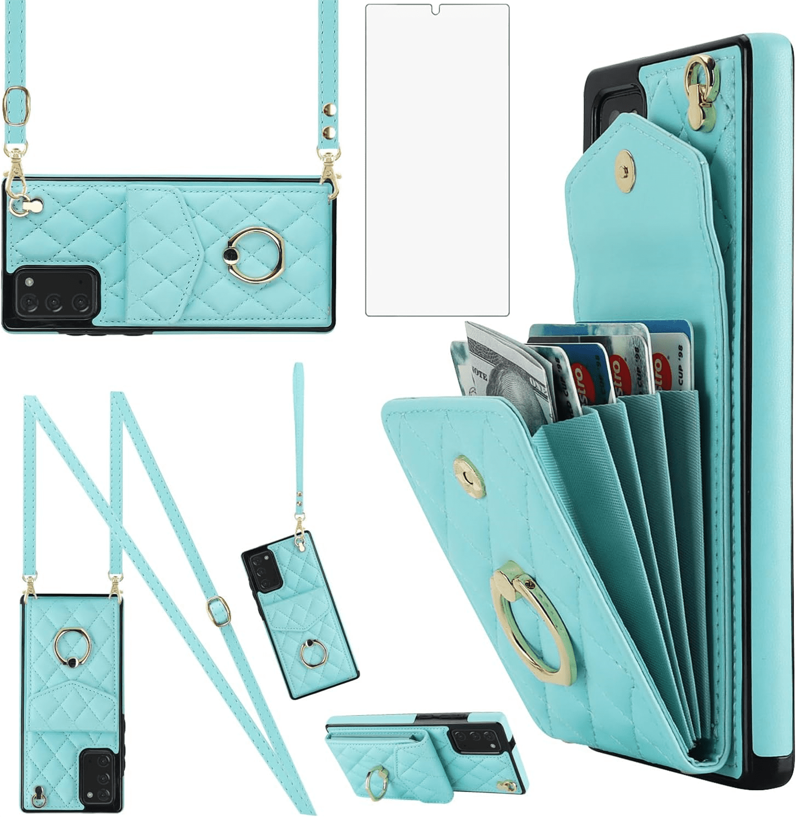 Asuwish Compatible with Samsung Galaxy Note 20 5G Wallet Phone Case ...