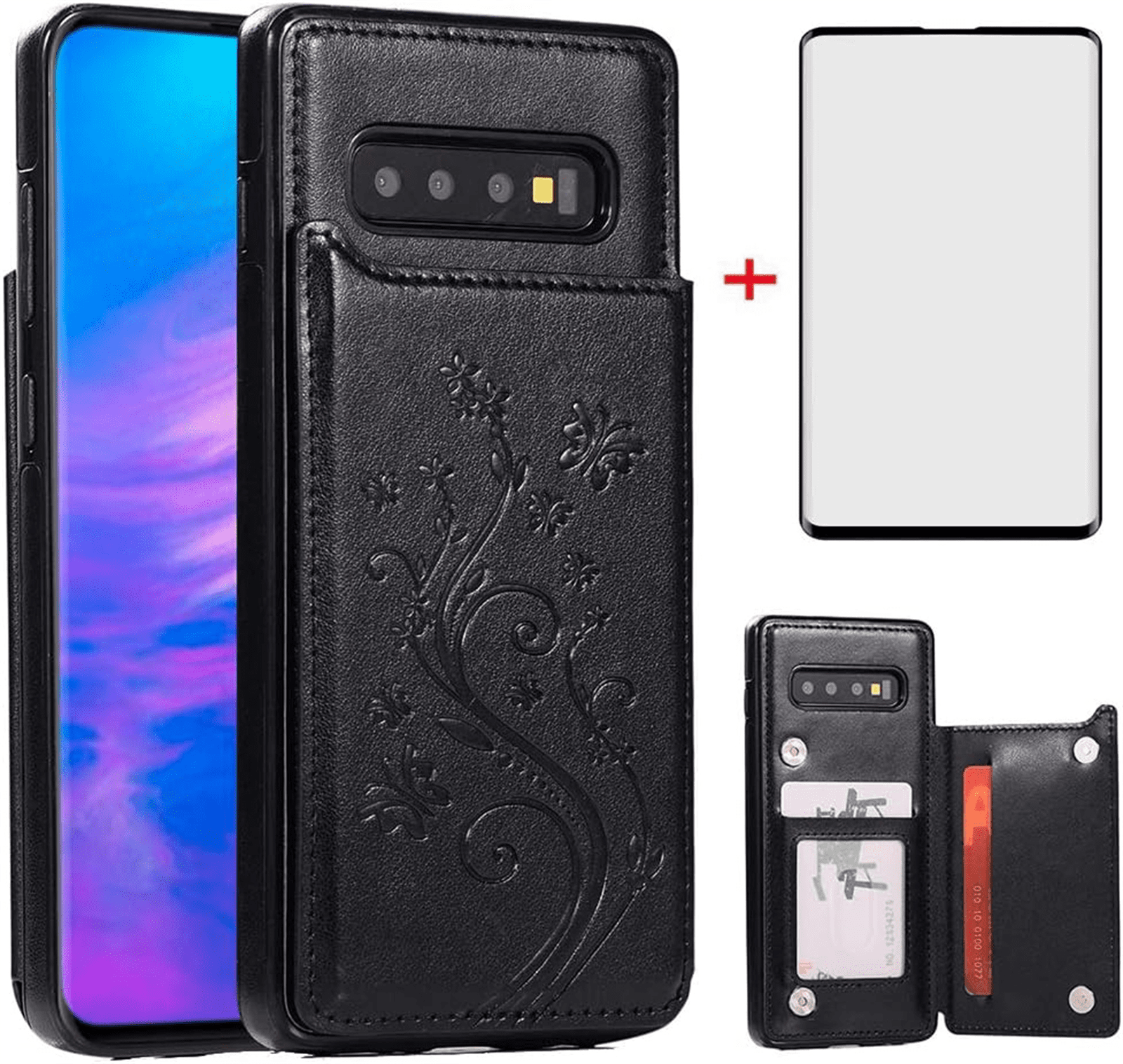 Phone Case for Samsung Galaxy S10 with Tempered Glass Screen Protector ...