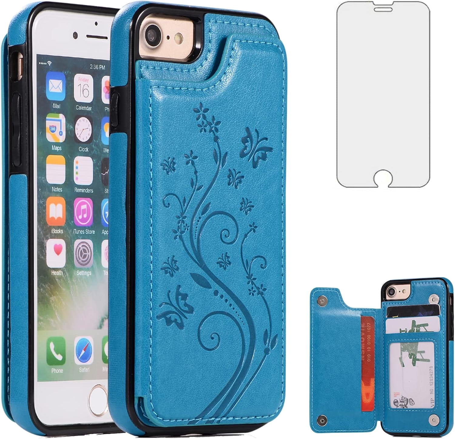 Asuwish Case for iPhone 7/8 iPhone SE 2020/2022 with Tempered Glass ...