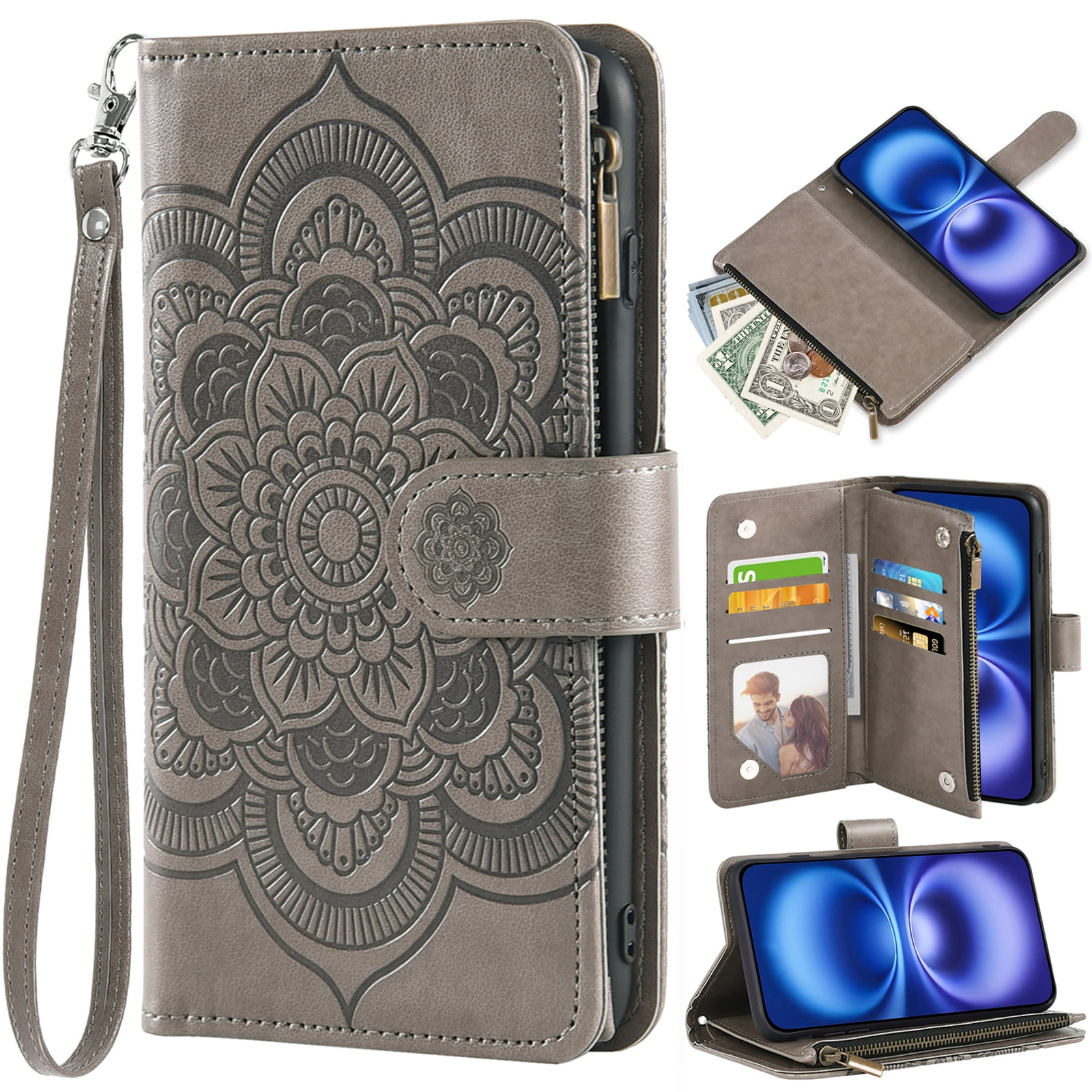 Asuwish Compatible with iPhone 13 Pro Max 2021 6.7 inch Wallet Case Lanyard Leather Flip Card ...