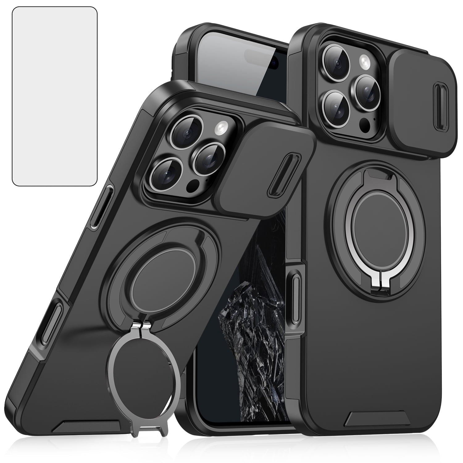 Asuwish Compatible with iPhone 16 Pro Max 6.9 inch Phone Case Slide ...