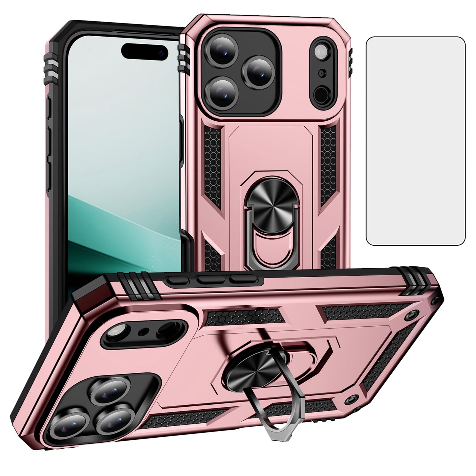 Asuwish Compatible with iPhone 17 Pro Max 6.9 inch Phone Case Tempered ...