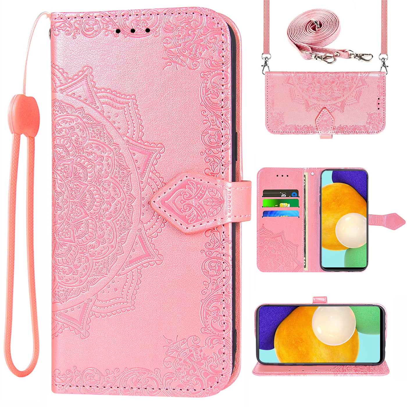 Asuwish Compatible with BLU Bold N2 5G Wallet Case Lanyard Leather Flip ...